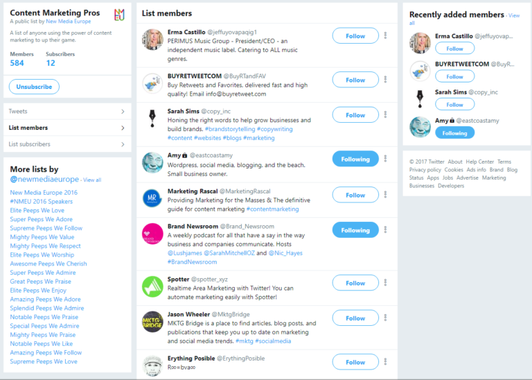 Use Twitter Lists To Help Grow Your Followers